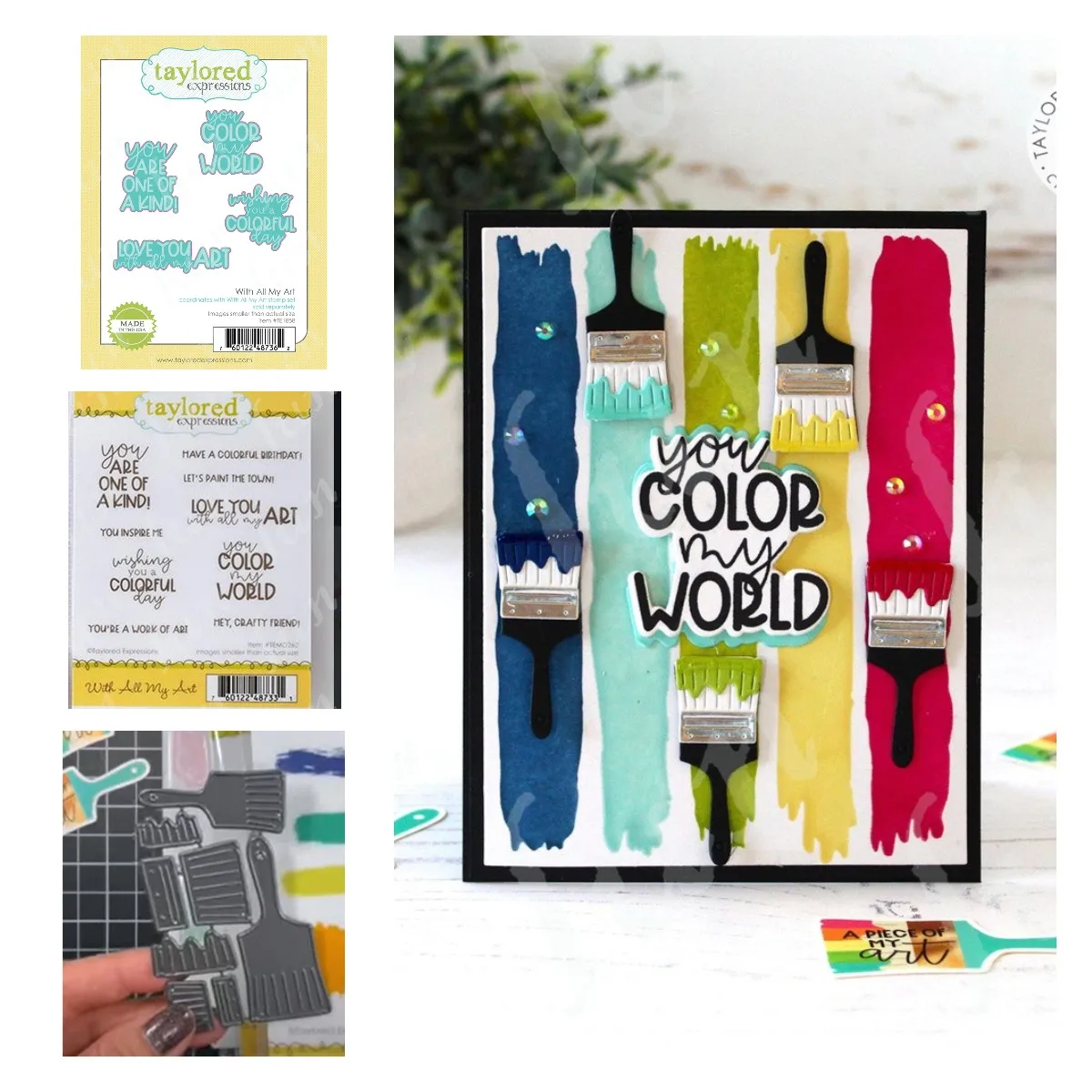 2023-New-Color-My-World-Sentiment-Clear-Stamps-Brushes-Cutting-Dies ...