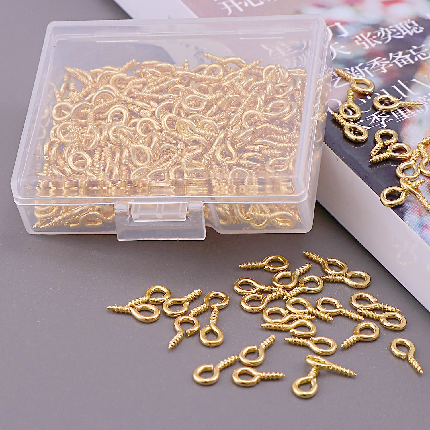 300Pcs-Box-4-5x10mm-Small-Sheep-Eyes-Nail-Screw-Tiny-Mini-Eye-Pins ...