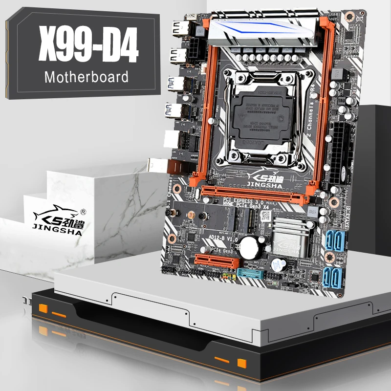 Jingsha M ATX 데스크탑 마더보드, X99 D4, LGA 2011 v3 E5 v3 CPU DDR4 RAM 지원, E5 2680V3 2620V3 2650V3 2680 ...