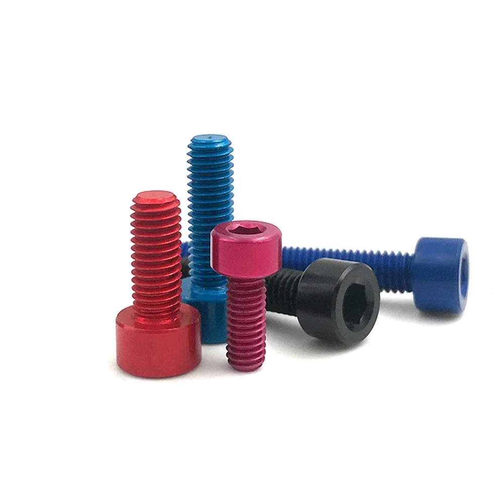 Red-Blue-Black-M4-M5-M6-7075-Aluminum-Alloy-Cap-Head-Screw-Bolts-Hex ...