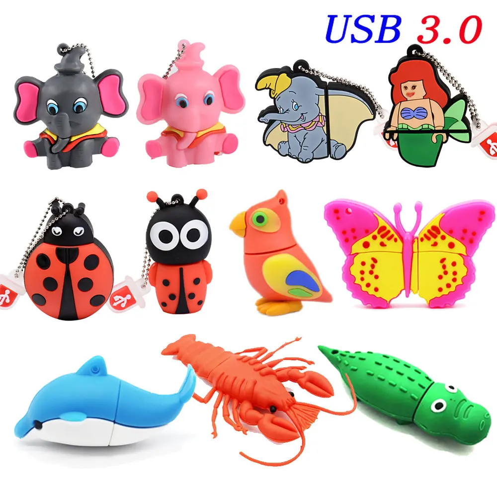 Elephant-USB-3-0-Flash-Drives-64GB-sirena-Ladybird-Pen-Drive-32GB ...