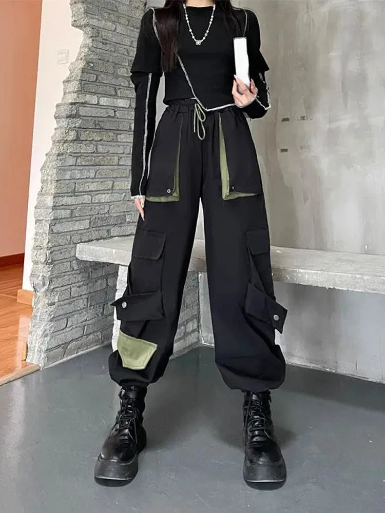 Techwear-Patchwork-Cargo-Pants-Women-Harajuku-Streetwear-Pockets ...