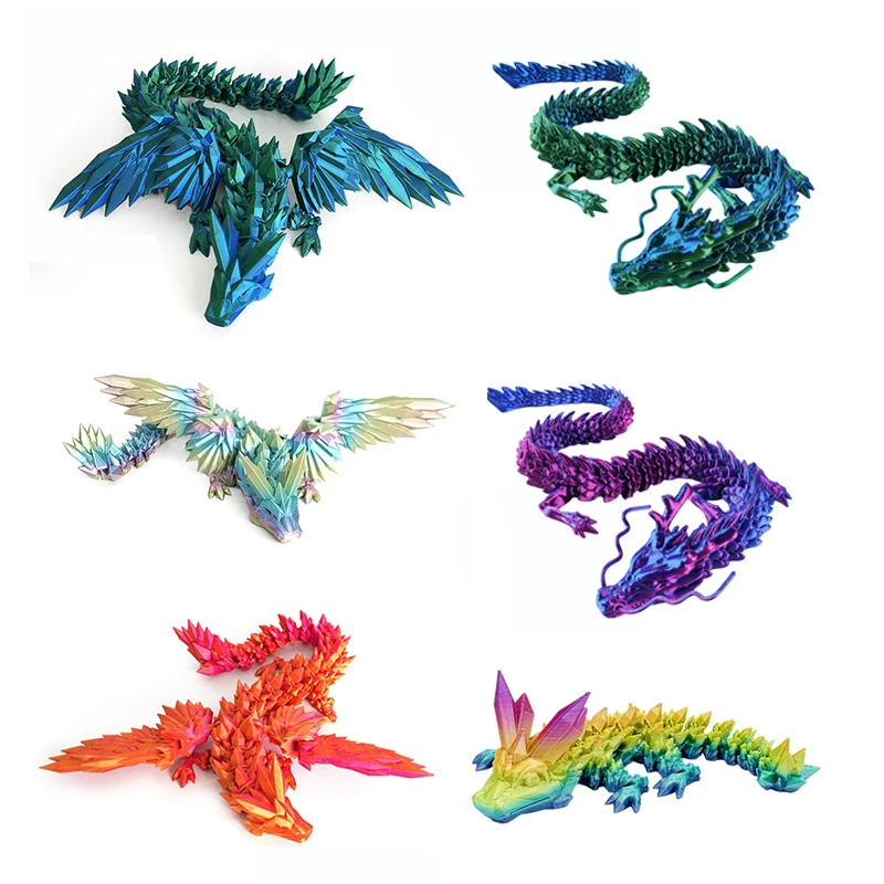 3D-Printed-Gem-Dragon-Rotatable-Articulated-Dragons-Flexible-Realistic ...