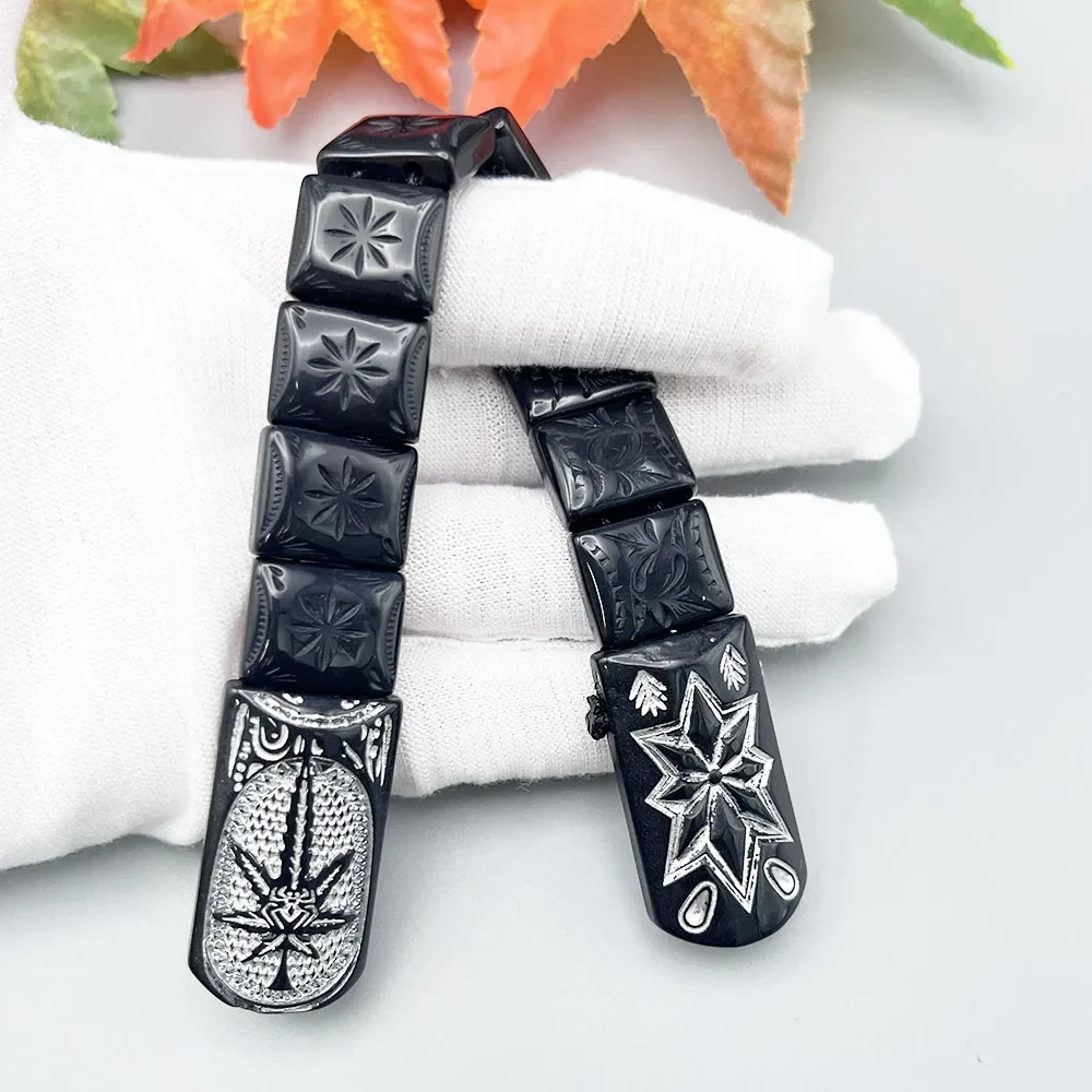 NJ70 Rosary Muslim Prayer 3D Indent Eight Pointed Star Flame Fingertip ...