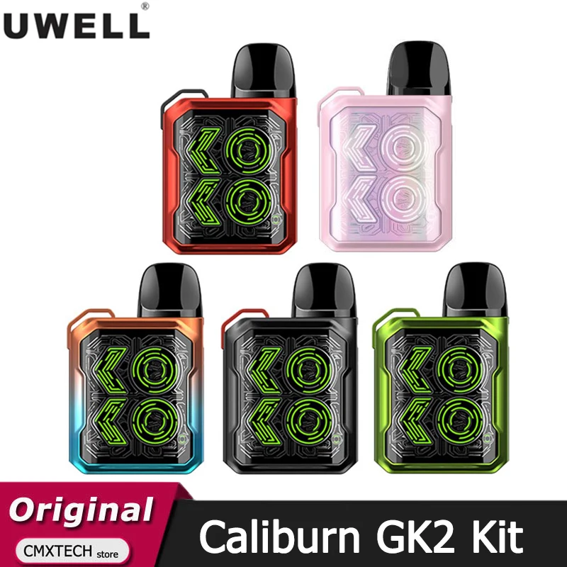 Original Uwell Caliburn Gk2 Pod Kit 690mah Battery 18w Mod Vaporizer ...