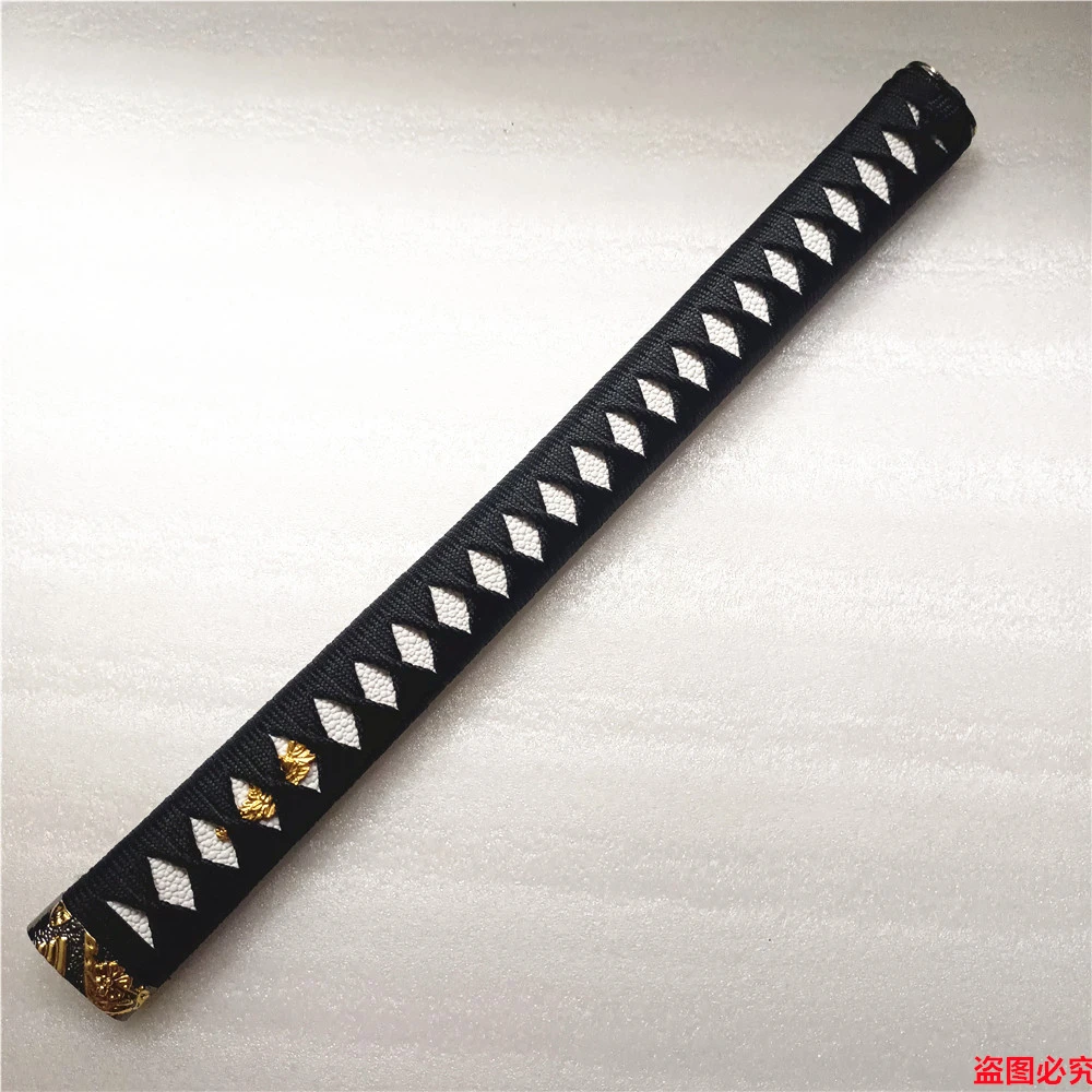 Nice-Japan-40cm-Long-Tsuka-Handle-Black-Ito-Alloy-Fuchi-Kashira-Menuki ...
