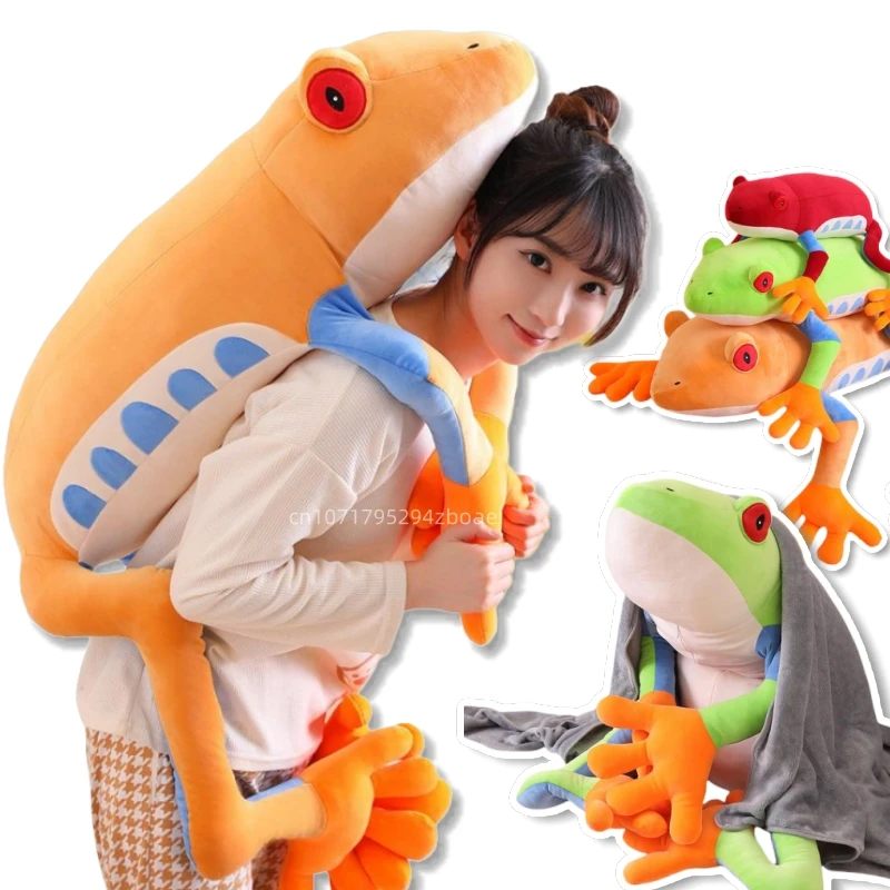 75cm Giant Colorful Frog Plush Doll Pillow Long Legs Big Frog Reptile ...