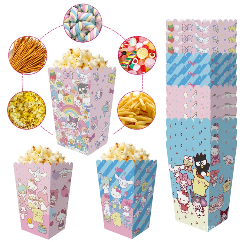 12pcs-Sanrio-Popcorn-Box-Cartoon-Kids-Birthday-Party-Decor-Candy-Snacks ...