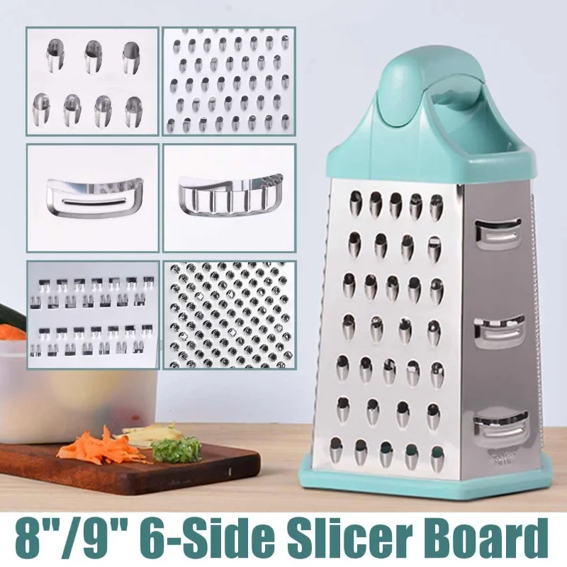 6-side-Manual-Vegetable-Cutter-Slicer-Stainless-Steel-Grater-for ...