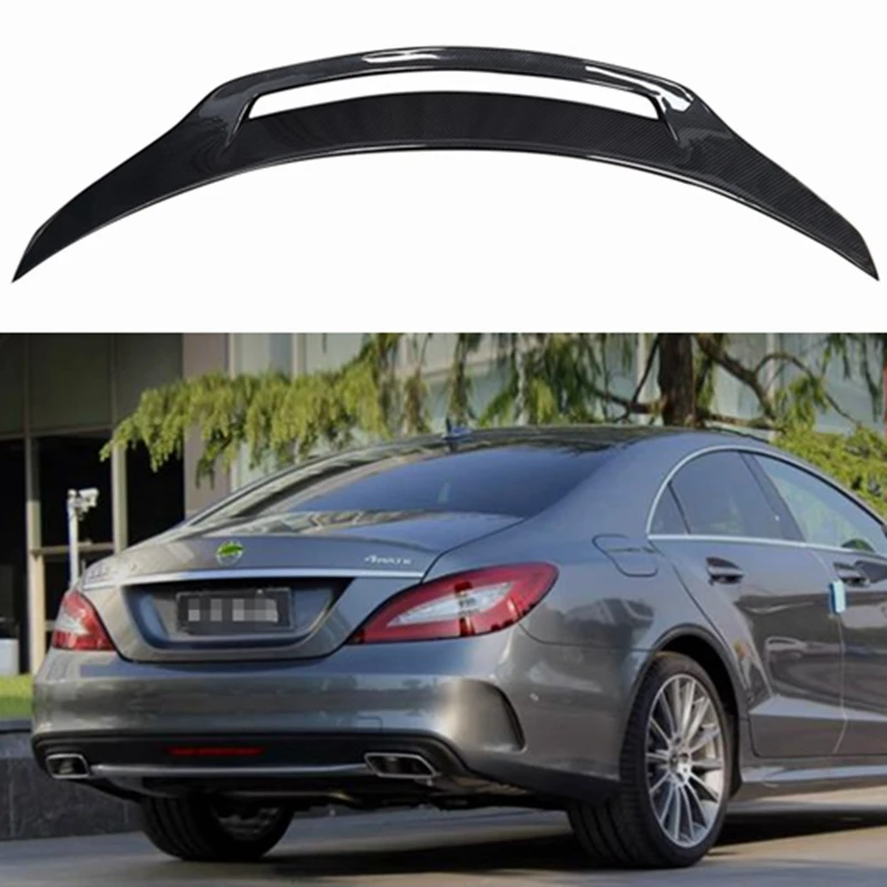 For-Mercedes-CLS-Class-W218-Spoiler-Carbon-Fiber-Rear-Trunk-Spoiler ...