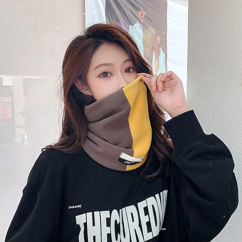 Lamb Fleece Neck Cover for Women Scarf Double-layer Neck Protection ...
