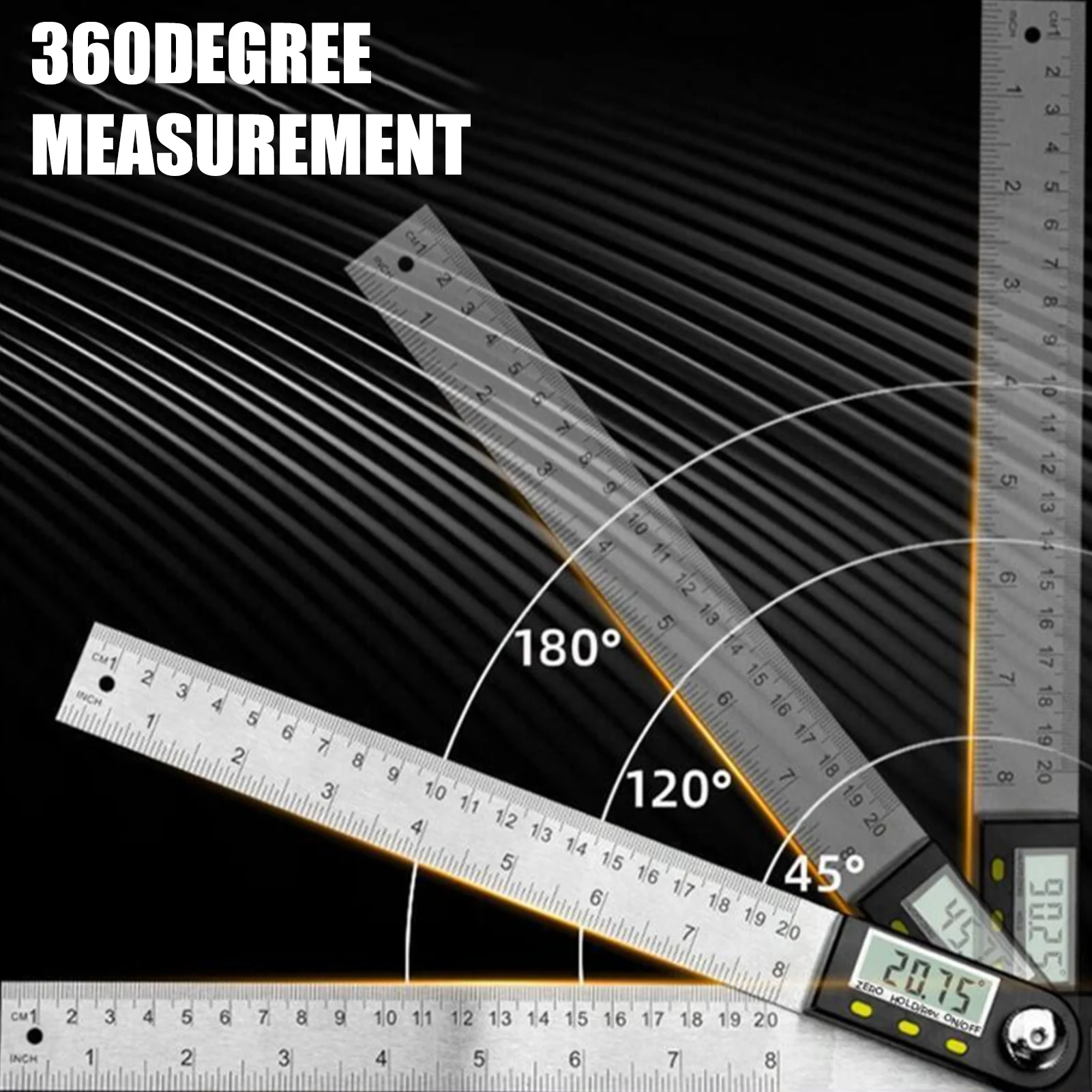 200mm Digital Instrument Angle Inclinometer Angle Digital Scale ...