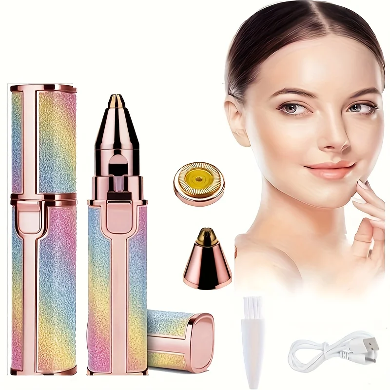 Portable-2-IN-1-Electric-Epilator-Eyebrow-Trimmer-Women-s-Body-Facial ...