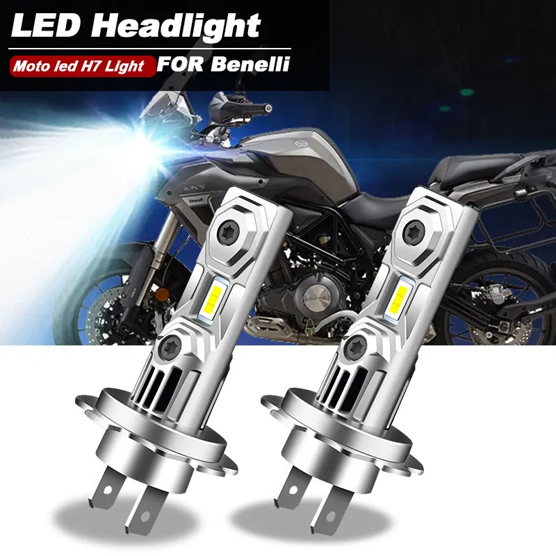 Motorcycle 60W White 12000lm H7 LED Headlight Bulbs 6500k CANbus For ...