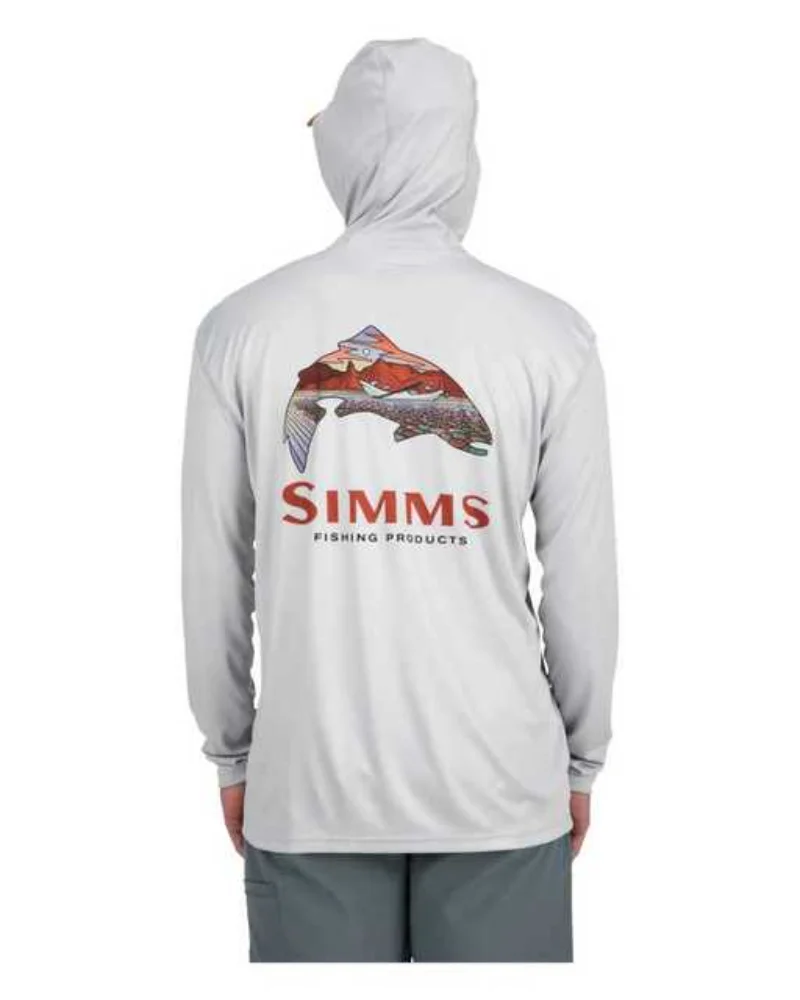2023 New Simms Men's hooded Performance Fishing T Shirt Outdoor Long ...