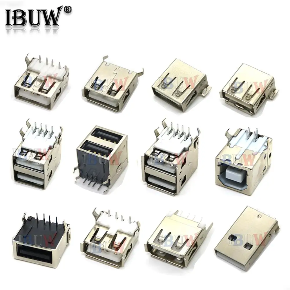 5PCS-USB-Type-A-Standard-Port-Female-Male-Solder-Jacks-Connector-PCB ...