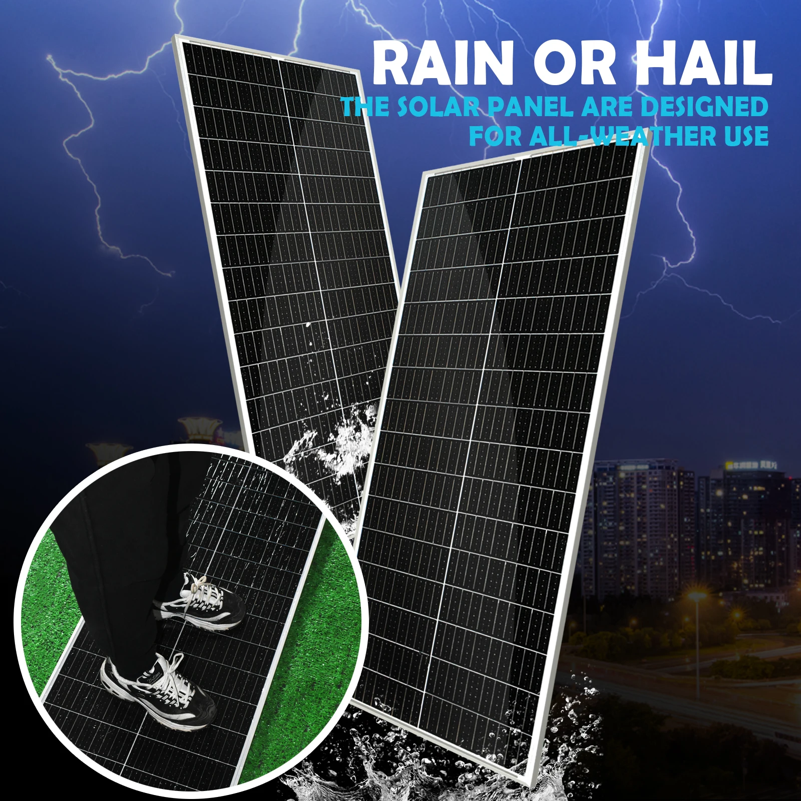 25 Years Service Life 30MM Thickness Rigid Solar Panel 300W 200W 100W ...