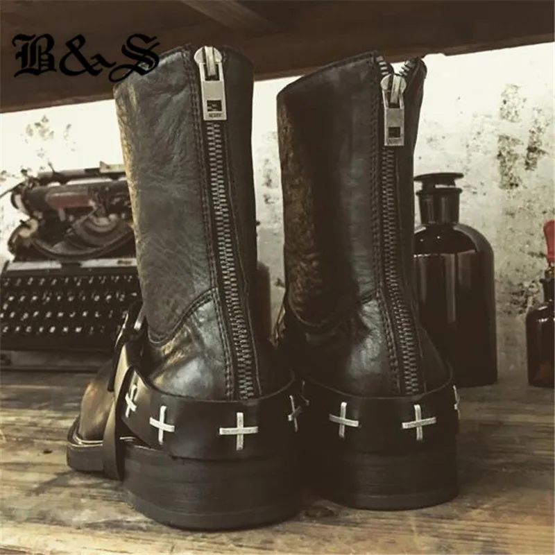MA-Bottes-en-cuir-v-ritable-personnalis-es-pour-hommes-sangle-crois-e ...