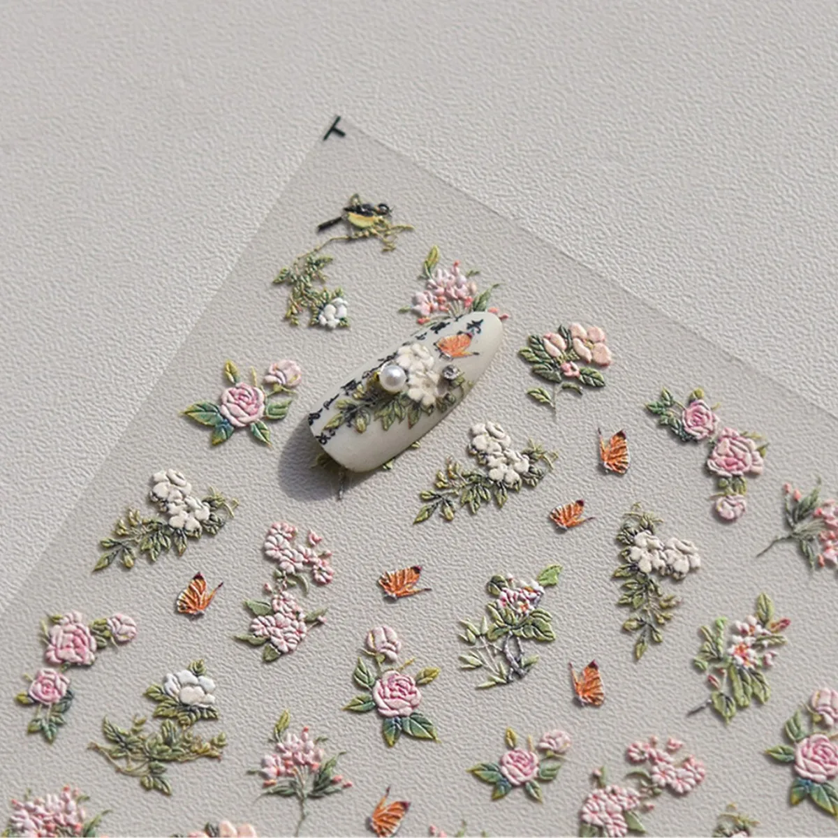 1pcs-5D-Japanese-Pink-Petal-Embossed-Nail-Art-Stickers-Elegant-Retro ...