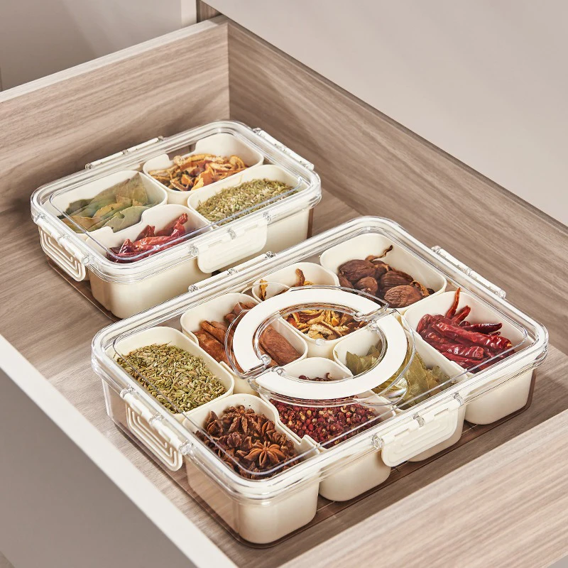 8-Grids-Divided-Serving-Tray-Storage-Box-Kitchen-Portable-Sub-format ...