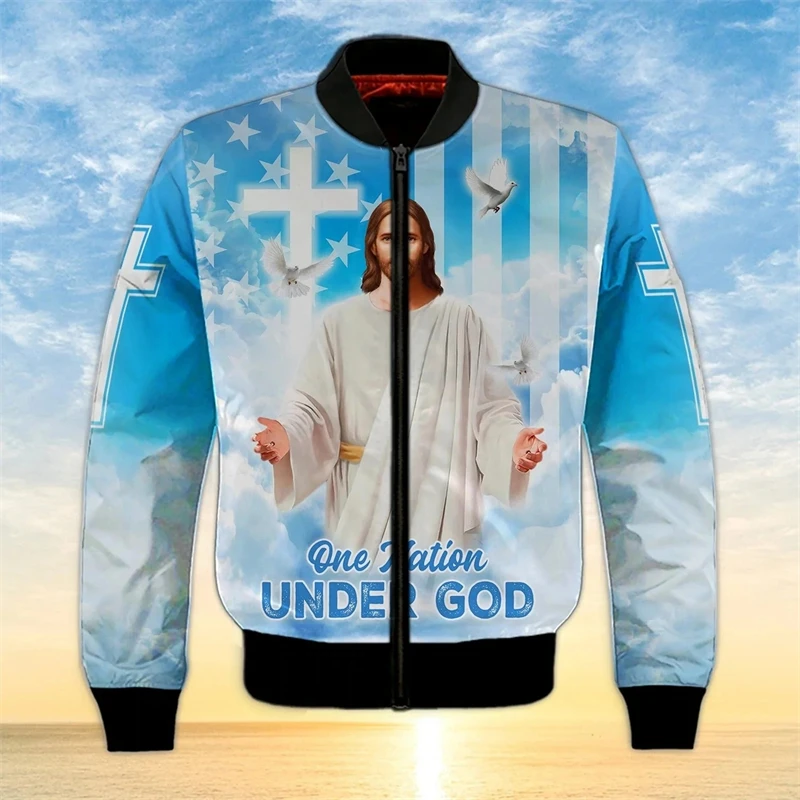 Jesus-Christ-3D-Print-Jacket-Men-Women-Street-Fashion-Casual-Long ...