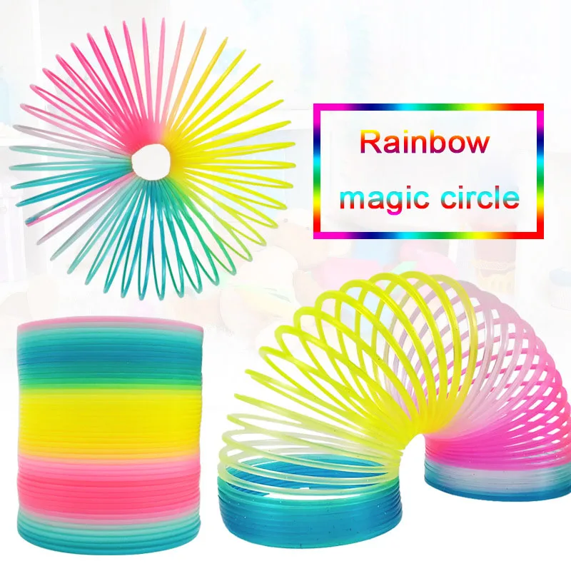 Rainbow-Coil-Springs-Toys-Magic-Circle-Games-Children-Early-Educational ...