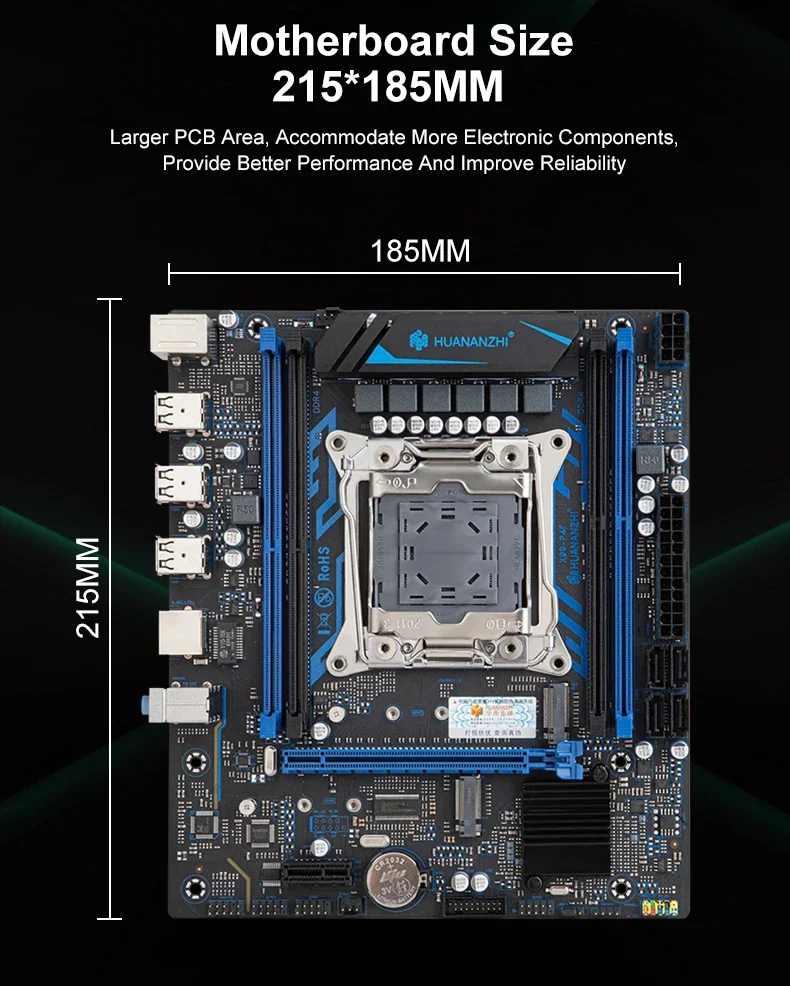 HUANANZHI X99 P4F LGA 2011-3 X99 Motherboard support E5 V3 V4 All Series DDR4 RECC NON-ECC ...
