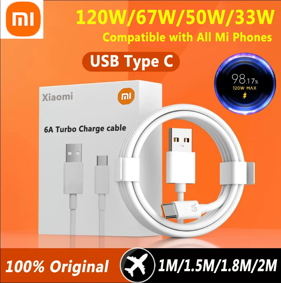 Usb-Type-C-Cable-Xiaomi-Original-Turbo-Charge-Cabo-120w-33w-Fast ...