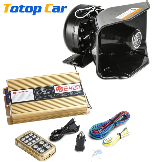 12V Car Police Sirens 400W 15 Tone Auto Warning Alarm Horn Emergency ...