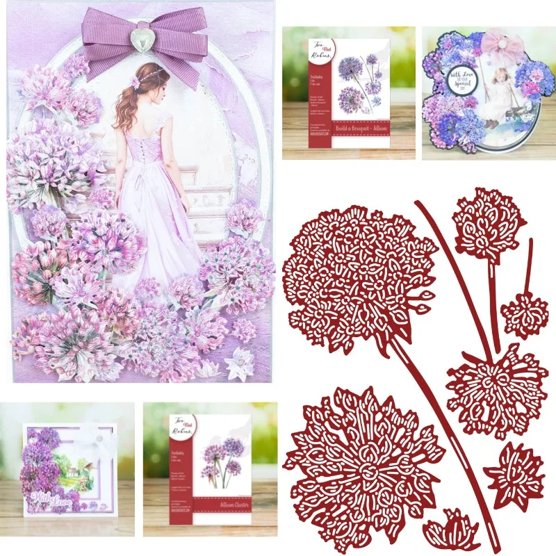 Build a Bouquet Allium craft metal cutting dies mold strips sheet ...