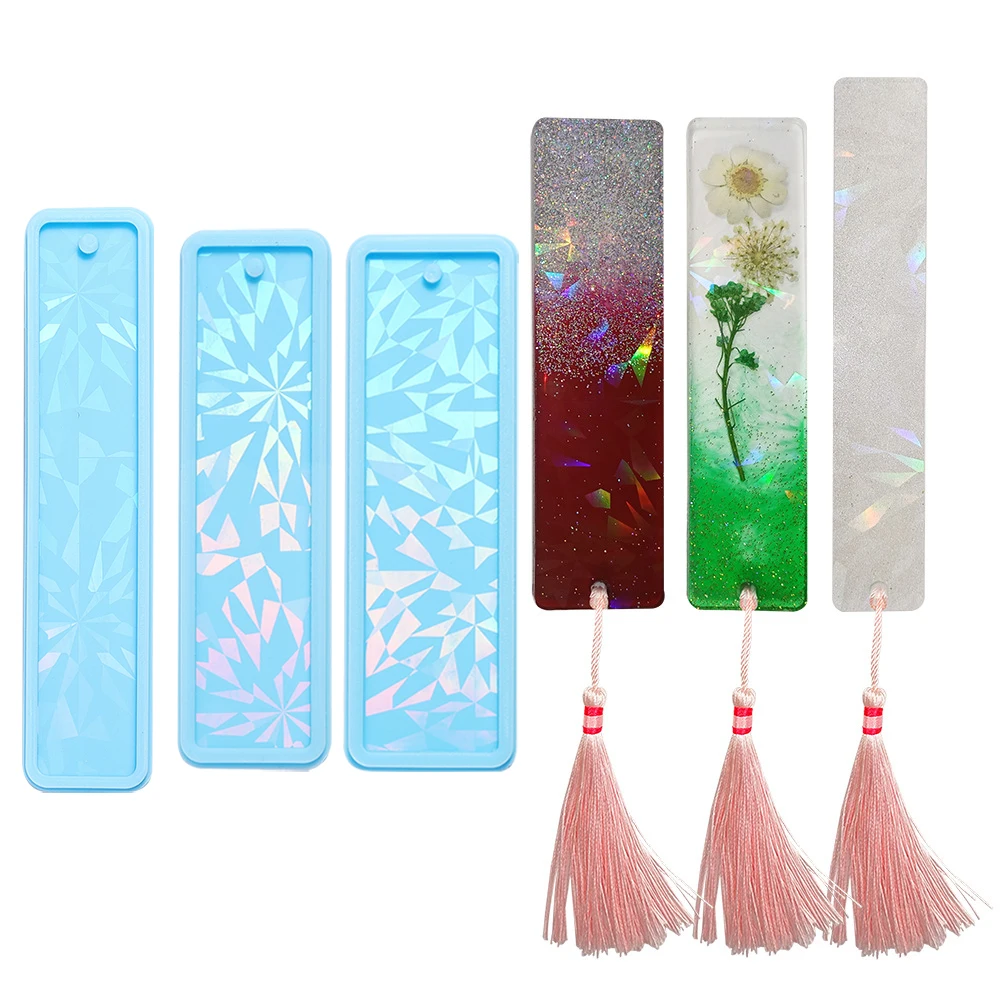 Holographic-Bookmark-Silicone-Mold-Laser-Long-Strip-Rectangle-Bookmark ...