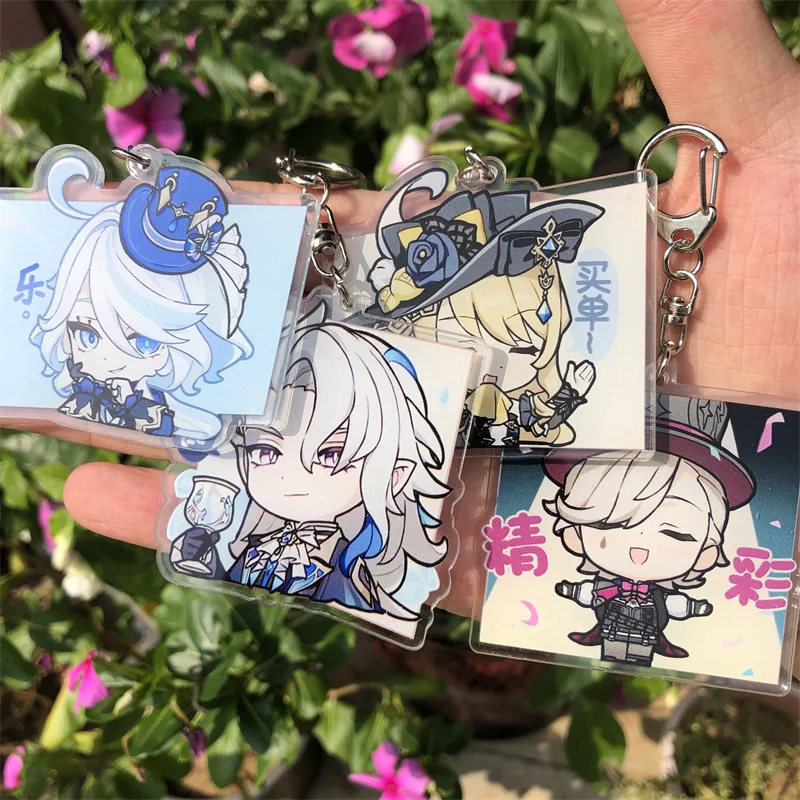 Genshin-Impact-Furina-Neuvillette-Lyney-Lynette-Freminet-Keychain-Anime ...