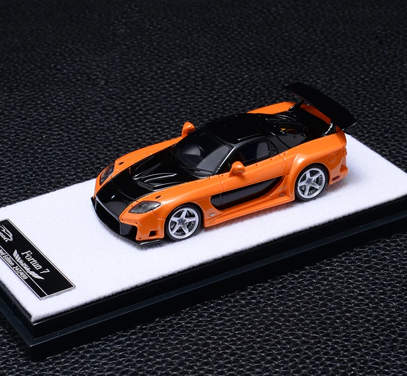 YM Model 1:64 Mazda RX7 Veilside JDM hızlı öfkeli sınırlı sayıda reçine ...