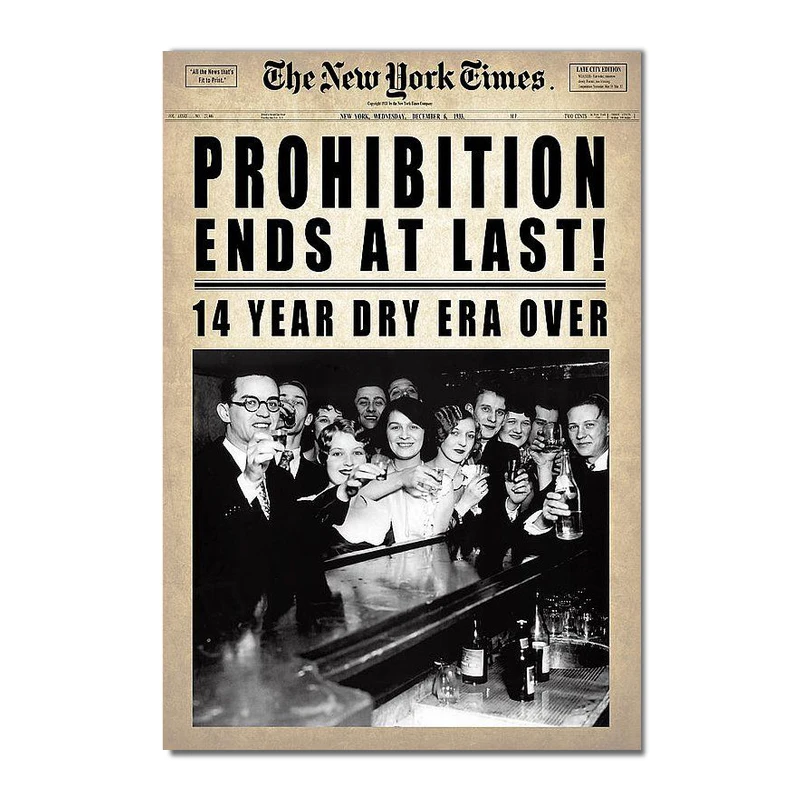 Prohibition Ends Newspaper