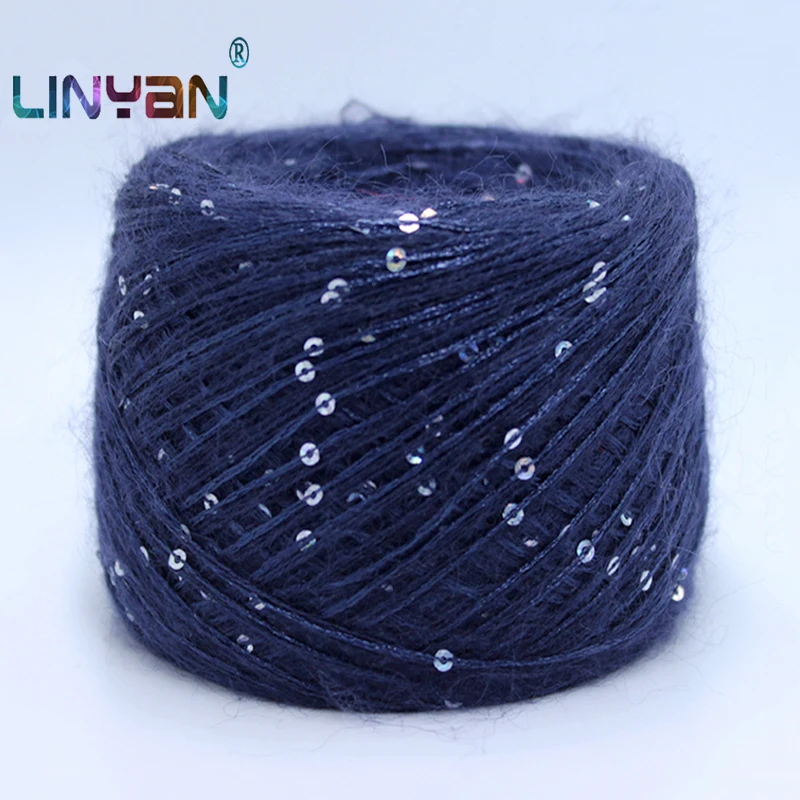Crochet Sequin Silk Thread | Sequin Yarn Knitting | Thread Sequins ...