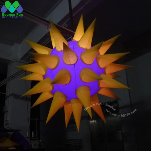 1.5mD Led Lighting 16colors Changing Inflatable Star Balloons For ...
