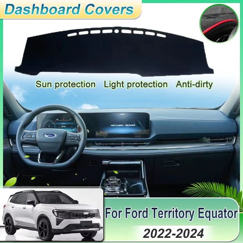 Flannel Anti UV Slip Mat Car Dashboard Cover Pad For Ford Territory ...