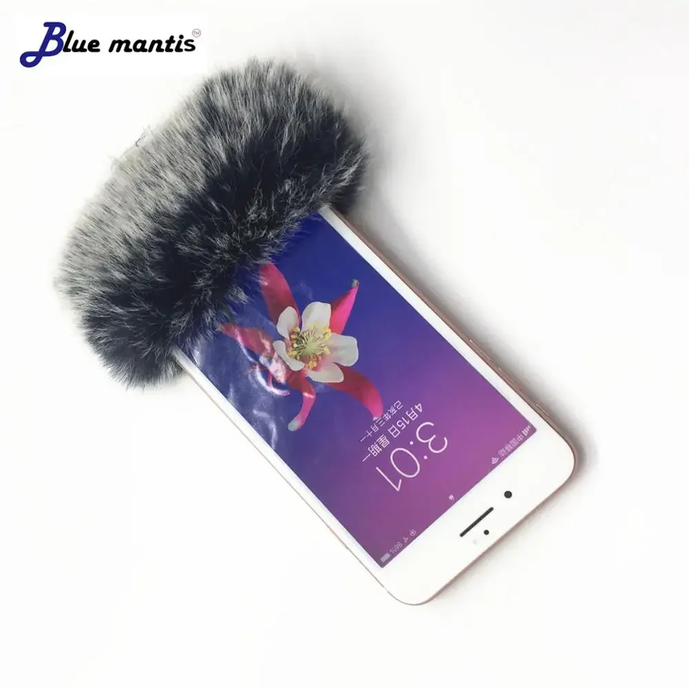 Outdoor-Artificial-pop-filter-Fur-Wind-phone-mic-sound-recording ...