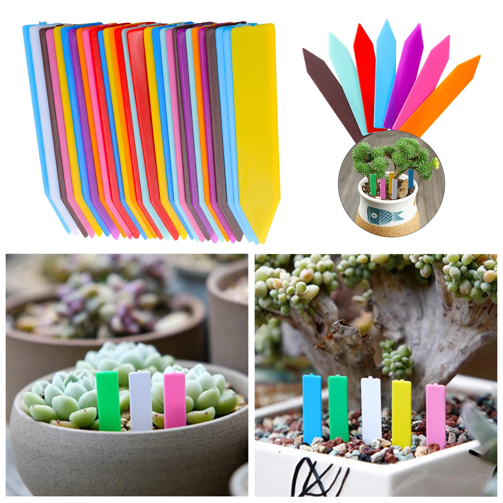 Garden Plant Label Plastic Arrow Sign Nursery Seedling Tray Marker ...