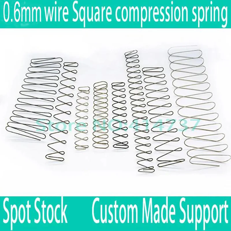 2pcs-Carbon-steel-0-6mm-wire-Square-compression-spring-micro-spring ...