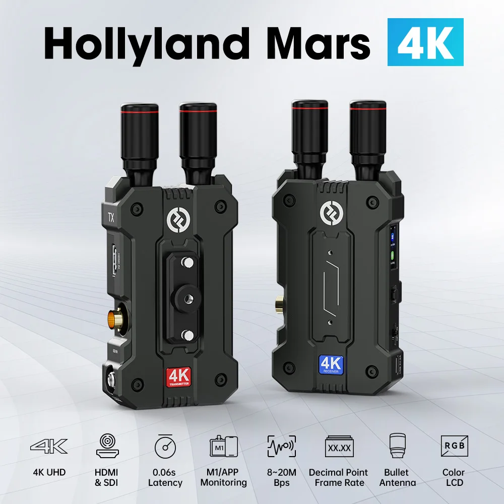 Hollyland Mars 4K Sistema de transmissão de vídeo sem fio SDI ...