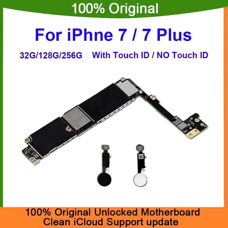 For-iPhone-7-7-Plus-Motherboard-With-Touch-ID-Original-Mainboard ...