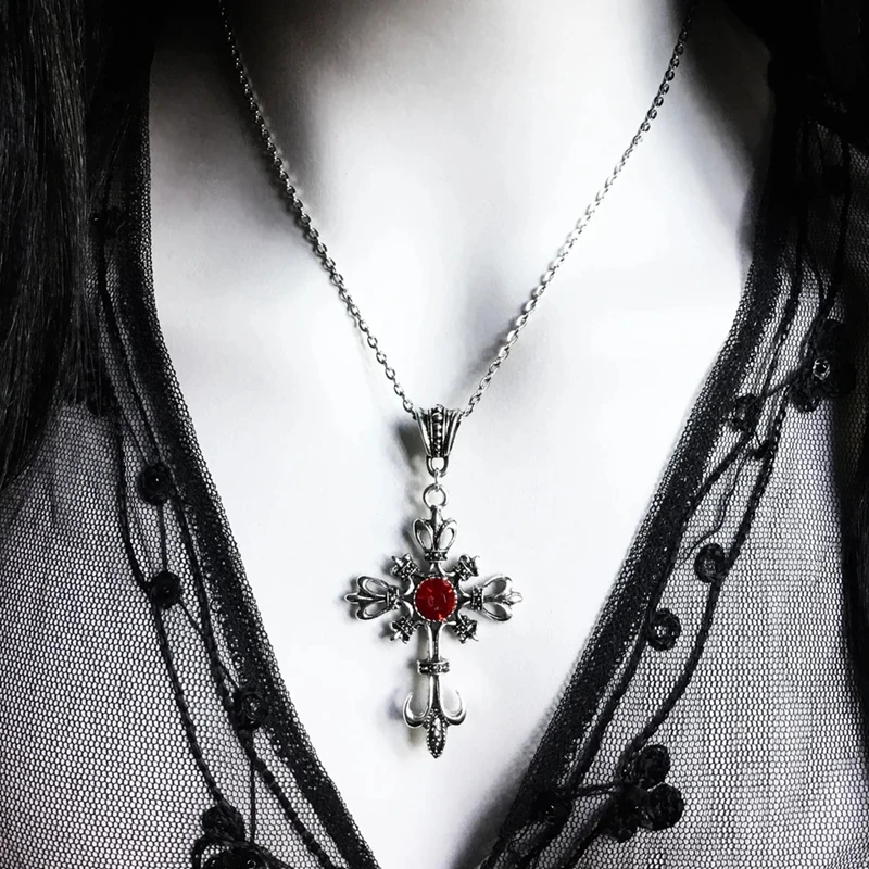 Ornate-Gothic-Cross-Necklace-Gothic-Jewelry-Statement-Necklace-Cross ...