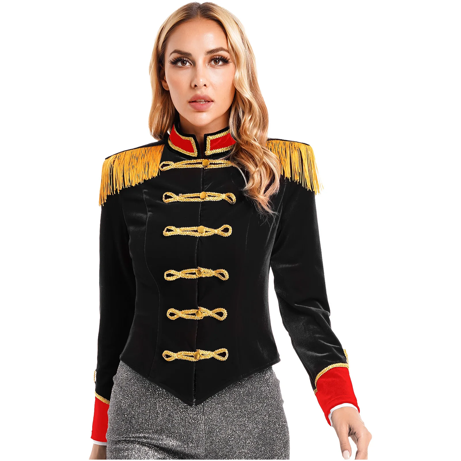 Women-Halloween-Circus-Ringmaster-Cosplay-Costume-Long-Sleeve-Stand ...