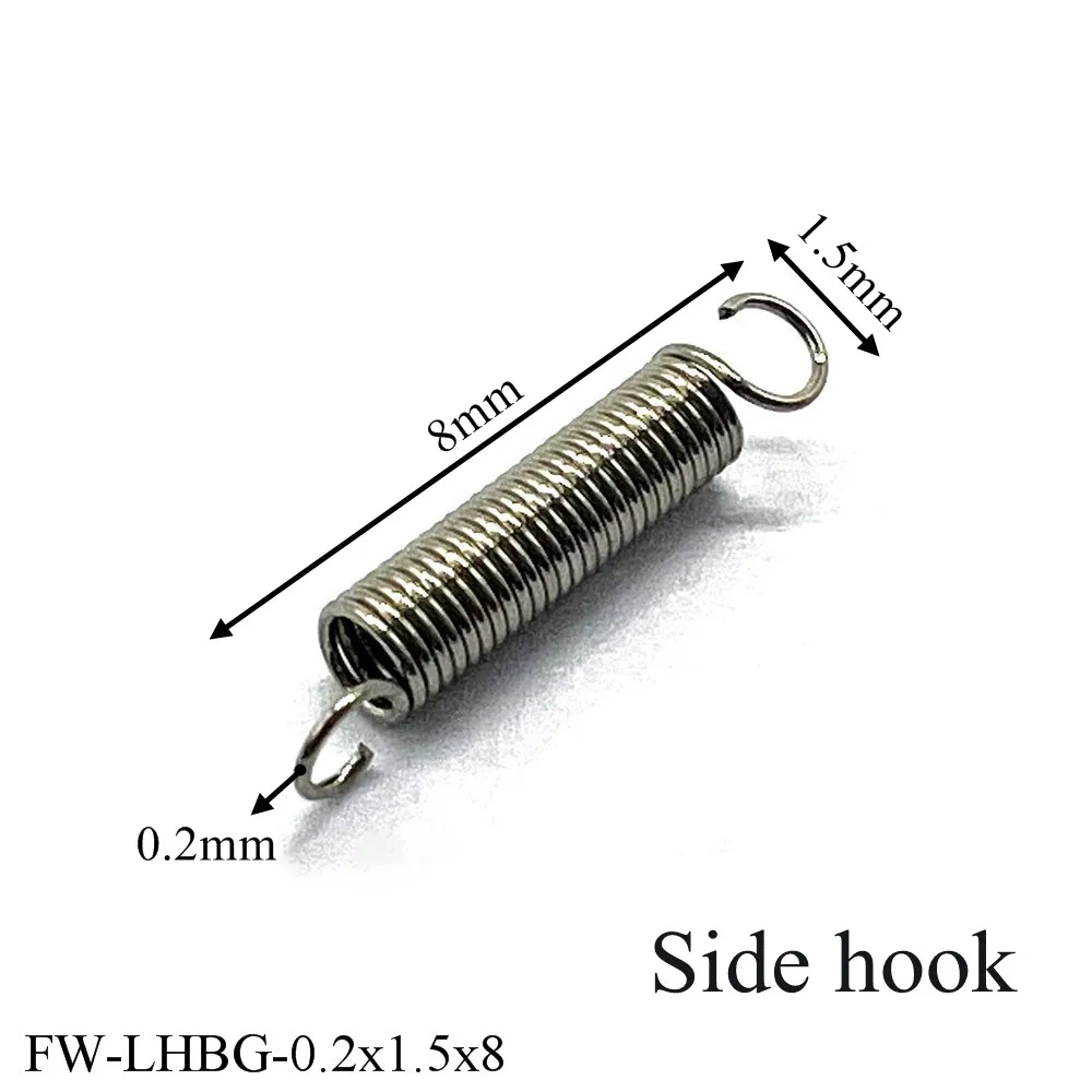10Pcs-Wire-Dia-0-2MM-304-Stainless-Steel-Dual-Hook-Small-Tension-Spring ...
