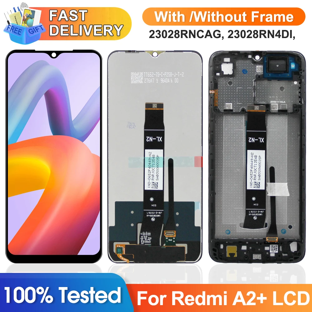6.52" LCD Display For Xiaomi Redmi A2 A2+ A2 Plus Touch Screen ...