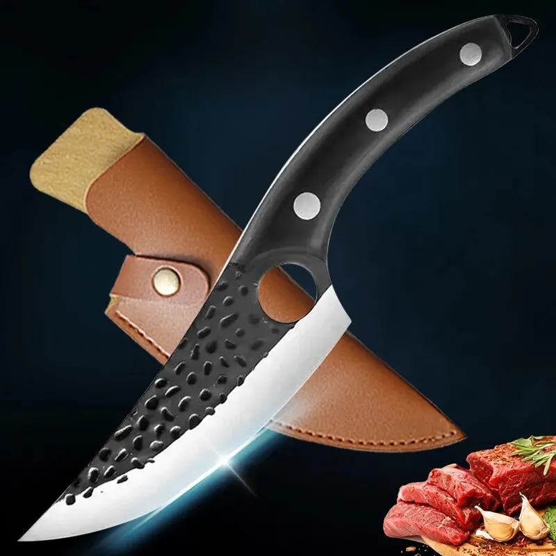 Stainless-Steel-Kitchen-Chef-Boning-Knifes-Handmade-Fishing-Knife-Meat ...