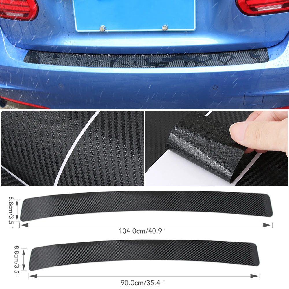 Pegatina de placa de protección trasera para coche, embellecedor de ...