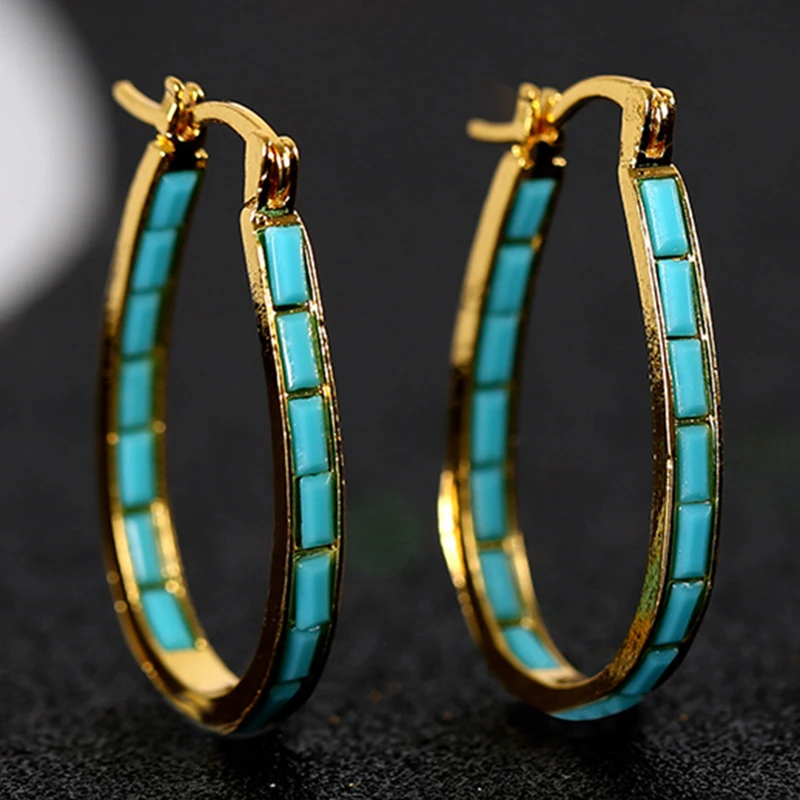 Luxury-Gold-color-U-Shape-Earrings-Set-with-Cubic-Zircon-Women-Fashion ...