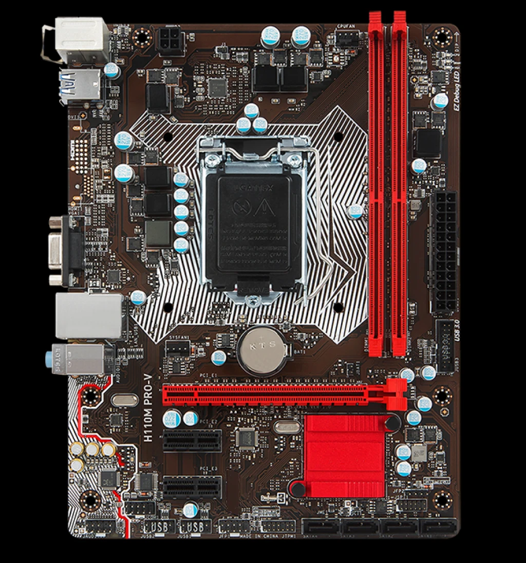 H110M-PRO-V-Original-Used-Desktop-Intel-H110-DDR4-Motherboard-LGA-1151 ...